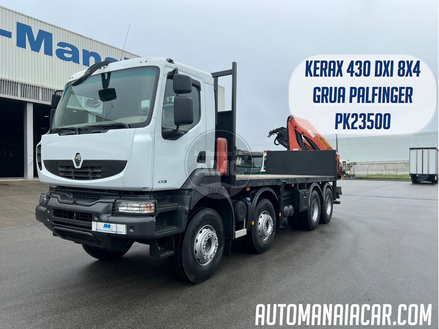 RENAULT KERAX 430 DXi 8X4 GRUA PALFINGER PK23500 - AutoManaiaCar S.A ...